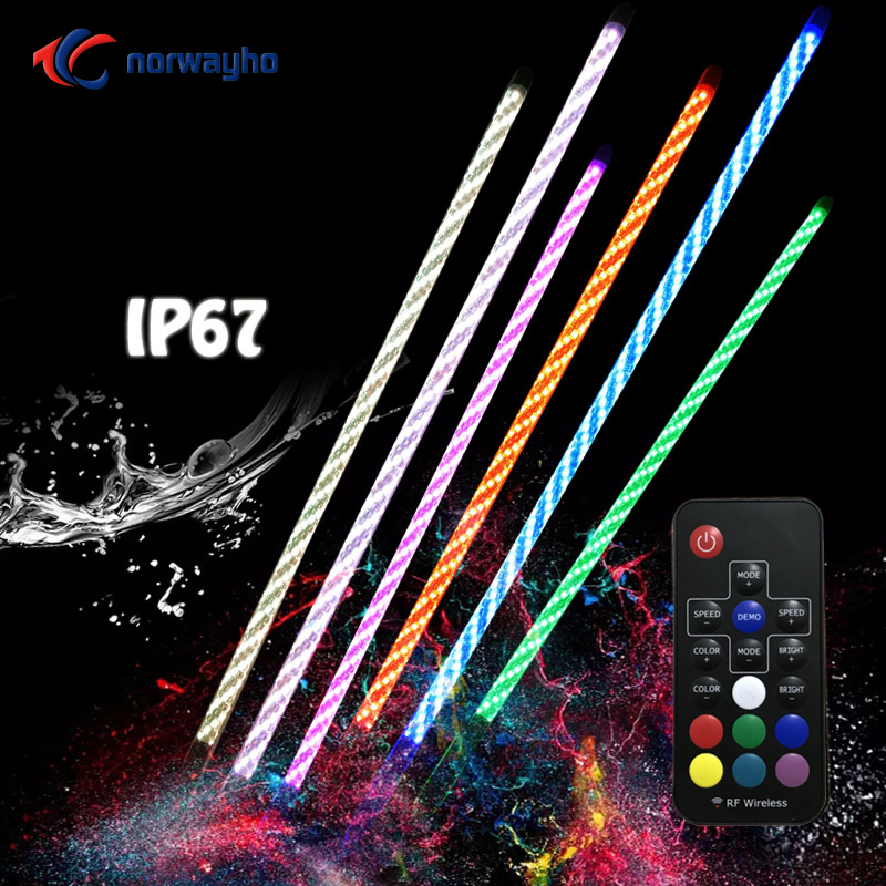 NWH-WRGB Wrapped RGB Color LED Lighted Whips Single and Pair - Buy LED ...